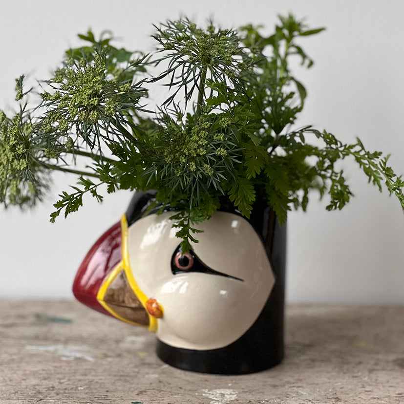 Puffin head pot – Peerie Shop